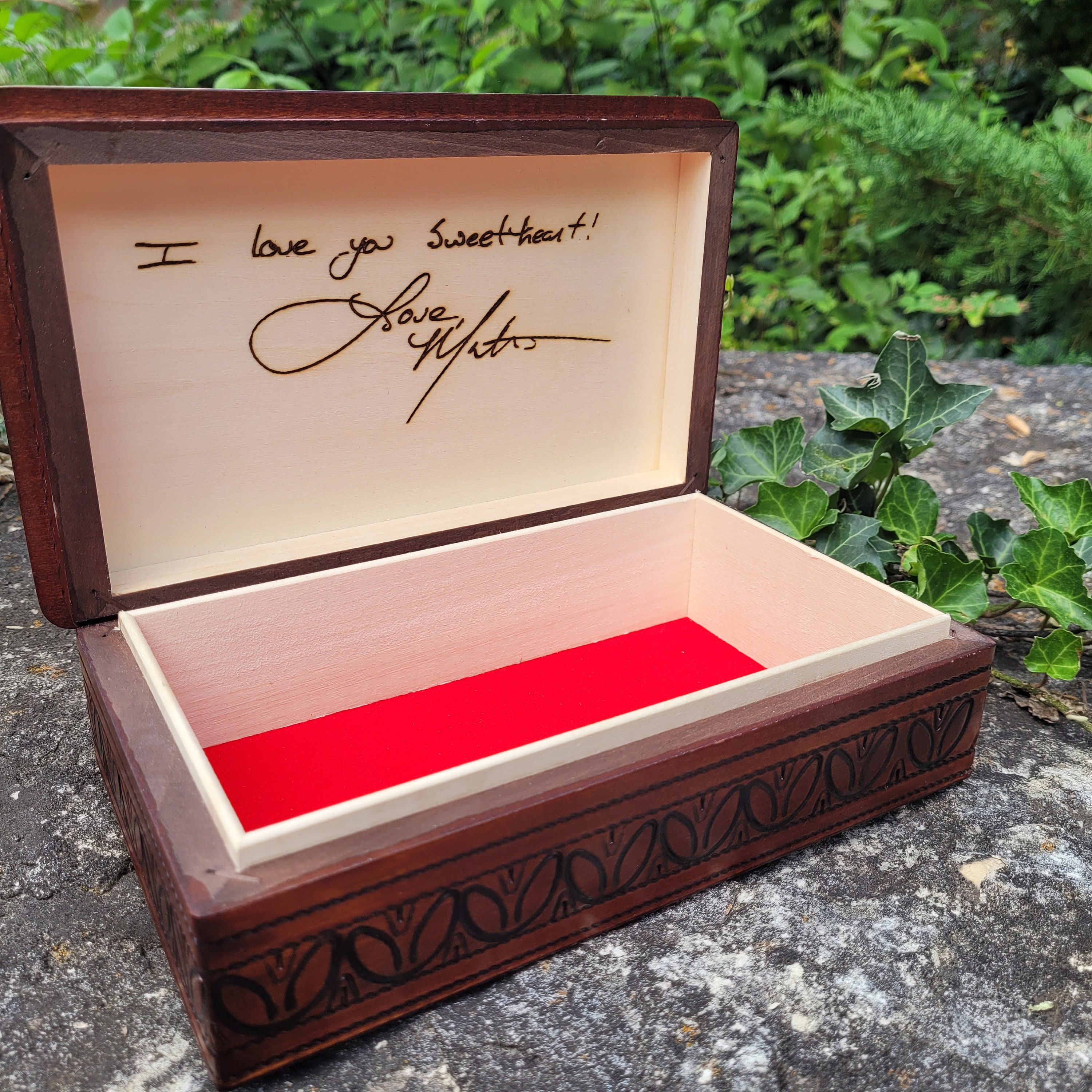 Engraved Keepsake Box With Handwriting, Custom Memorial Box - Etsy
