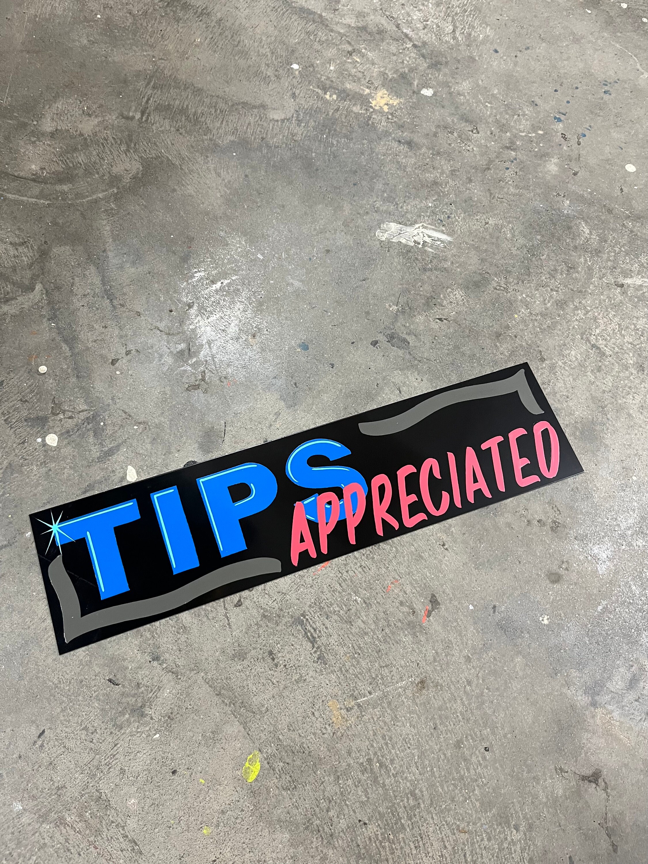 Tips Appreciated Sign - Etsy