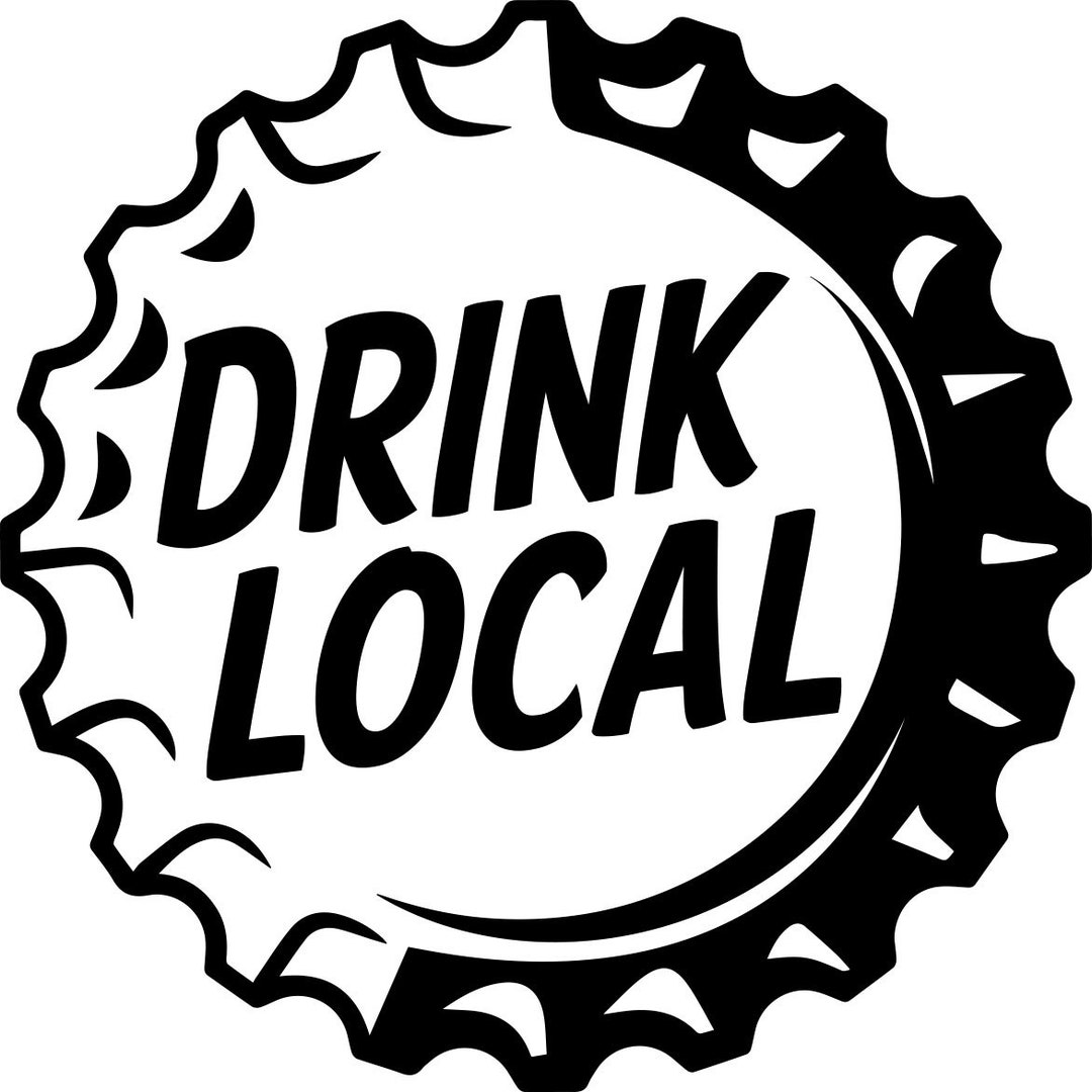 Drink Local Beer Cap Sticker - Etsy