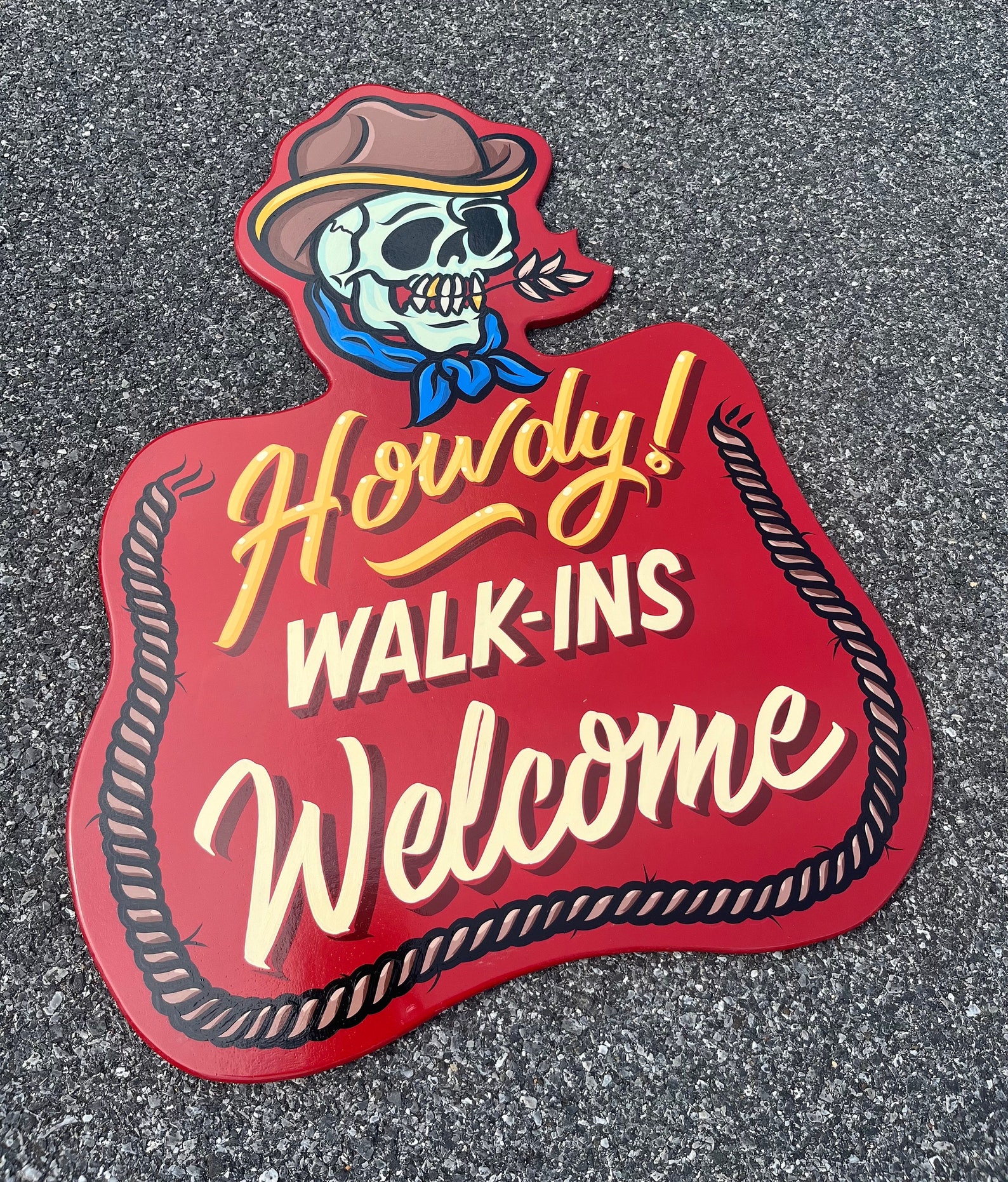 Howdy Walkins Welcome Sign - Etsy