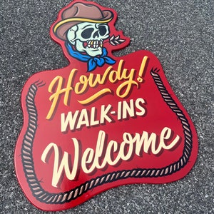 Howdy Walkins Welcome Sign - Etsy