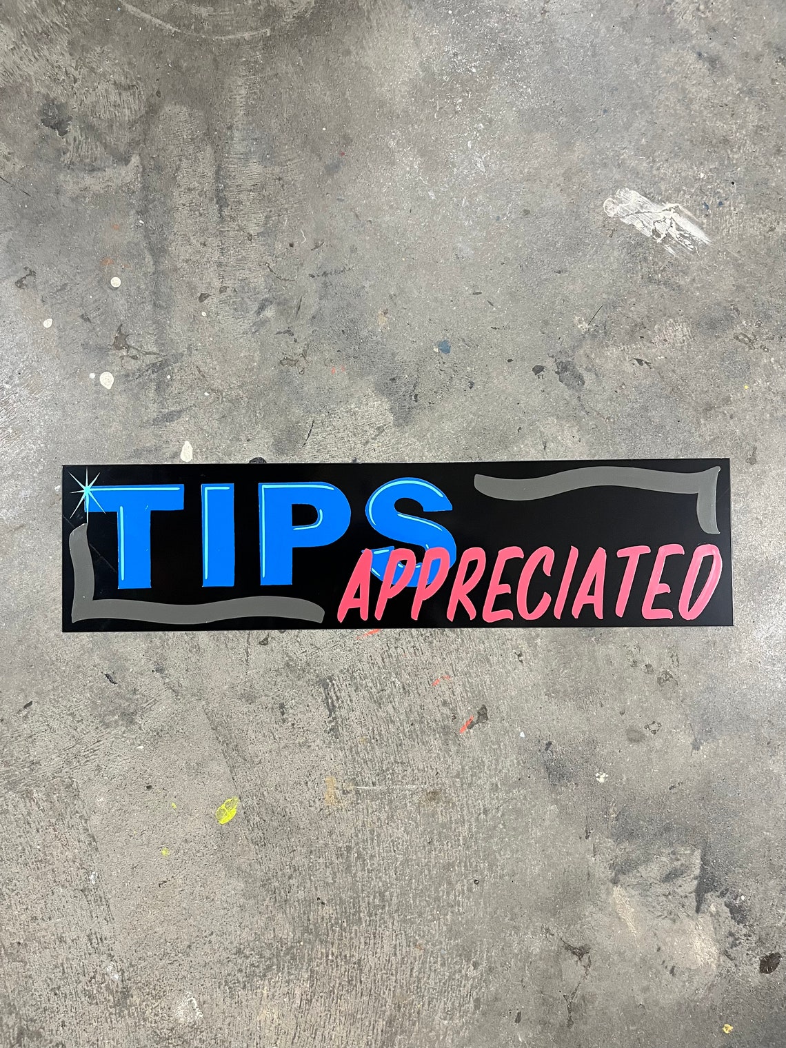 Tips Appreciated Sign - Etsy
