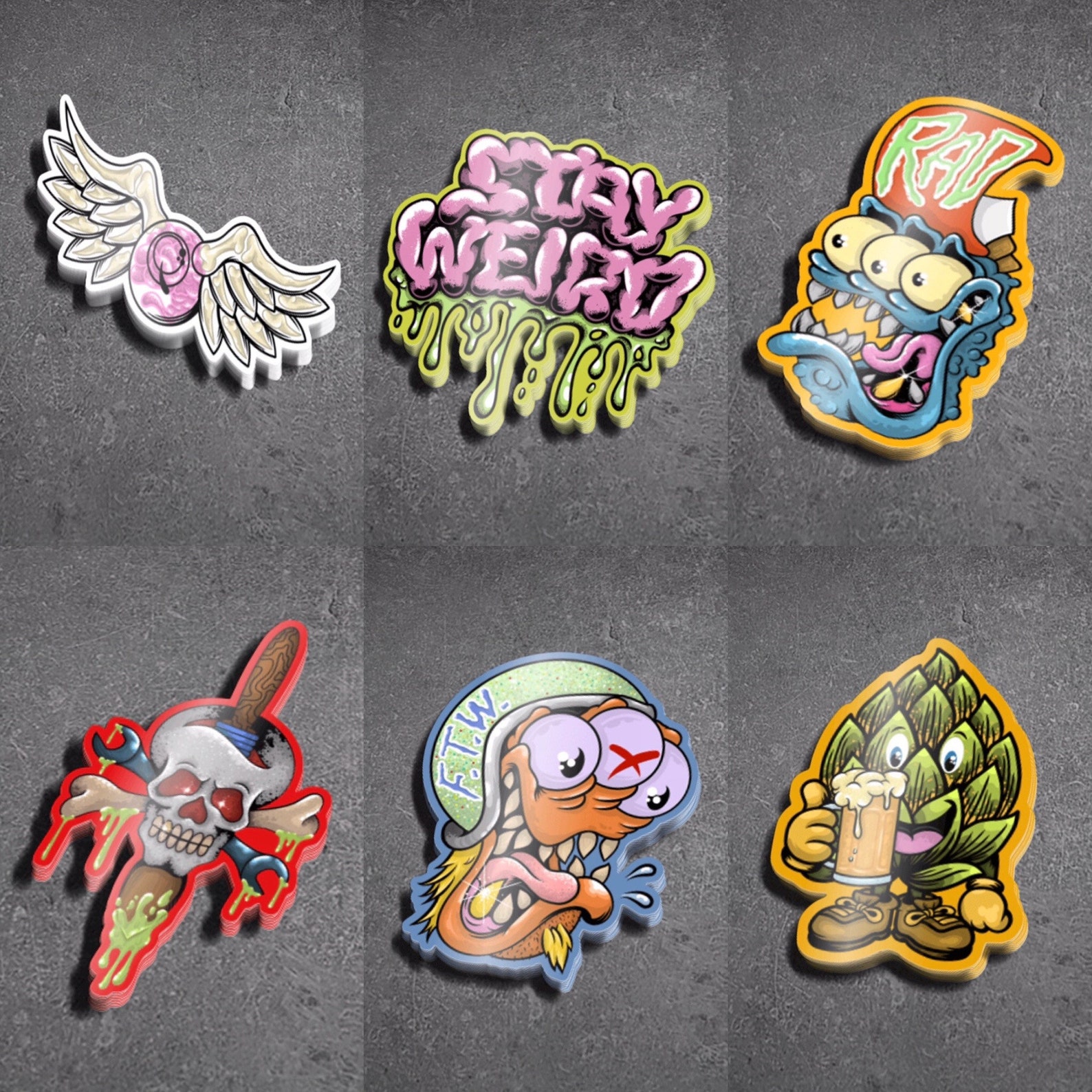 Kustom Kulture Sticker Pack | Etsy