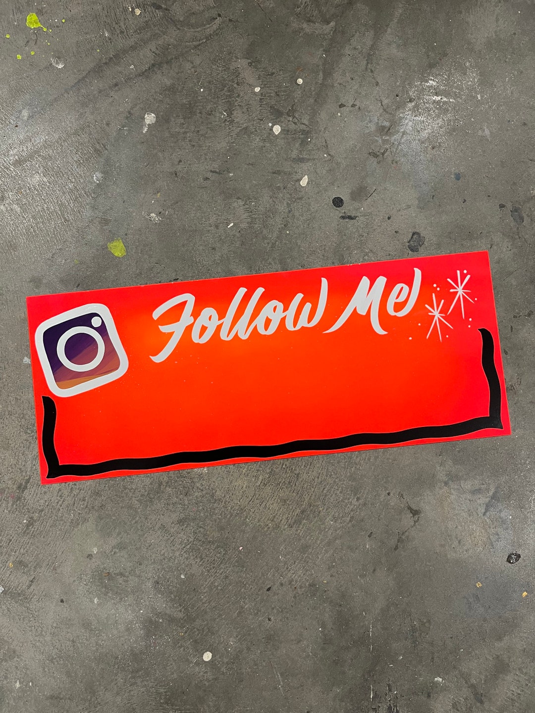 Instagram Handle Follow Me Sign - Etsy