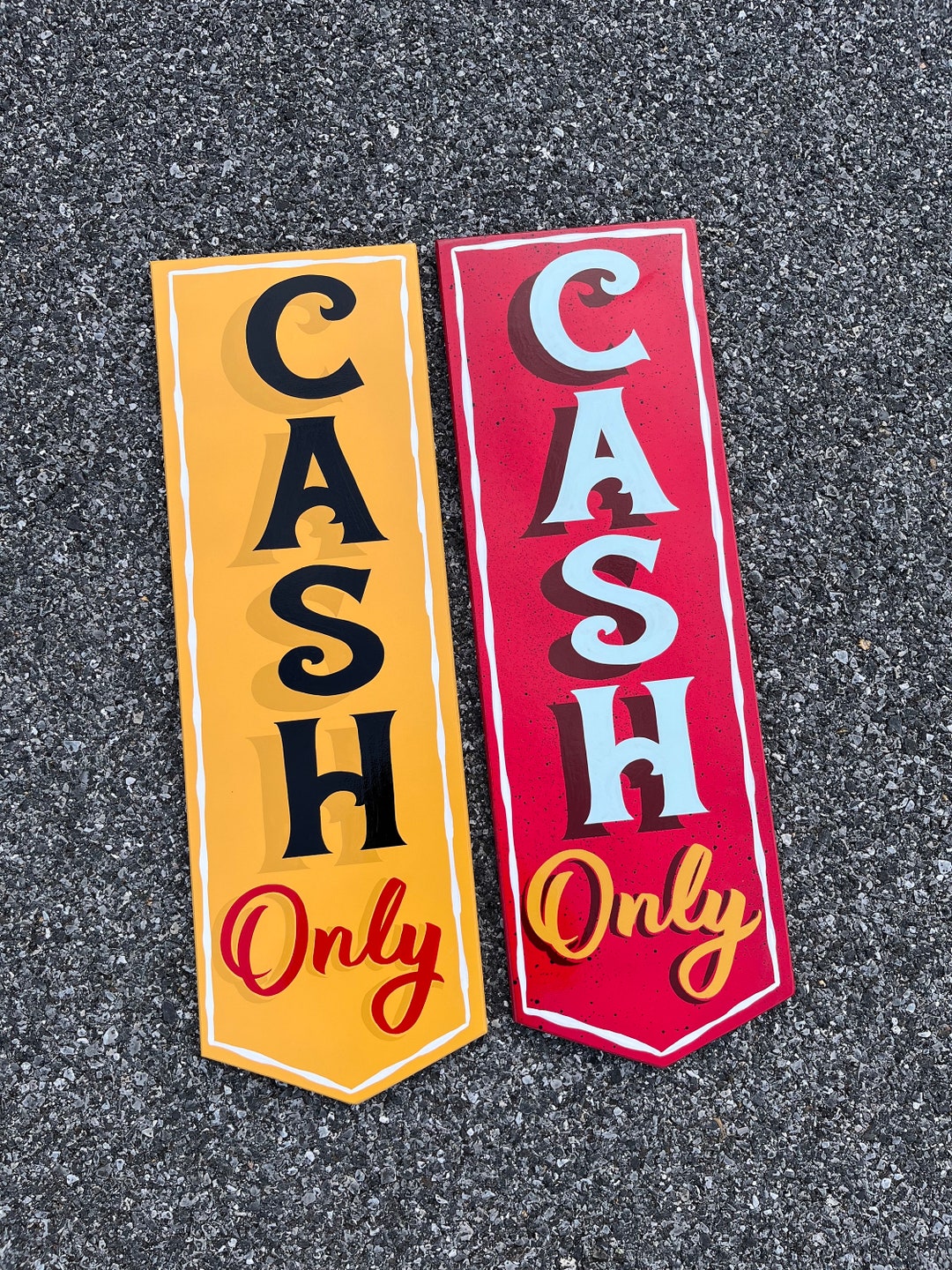 Cash Only Sign Yellow Sign - Etsy