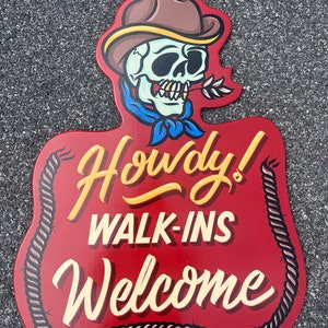 Howdy Walkins Welcome Sign - Etsy
