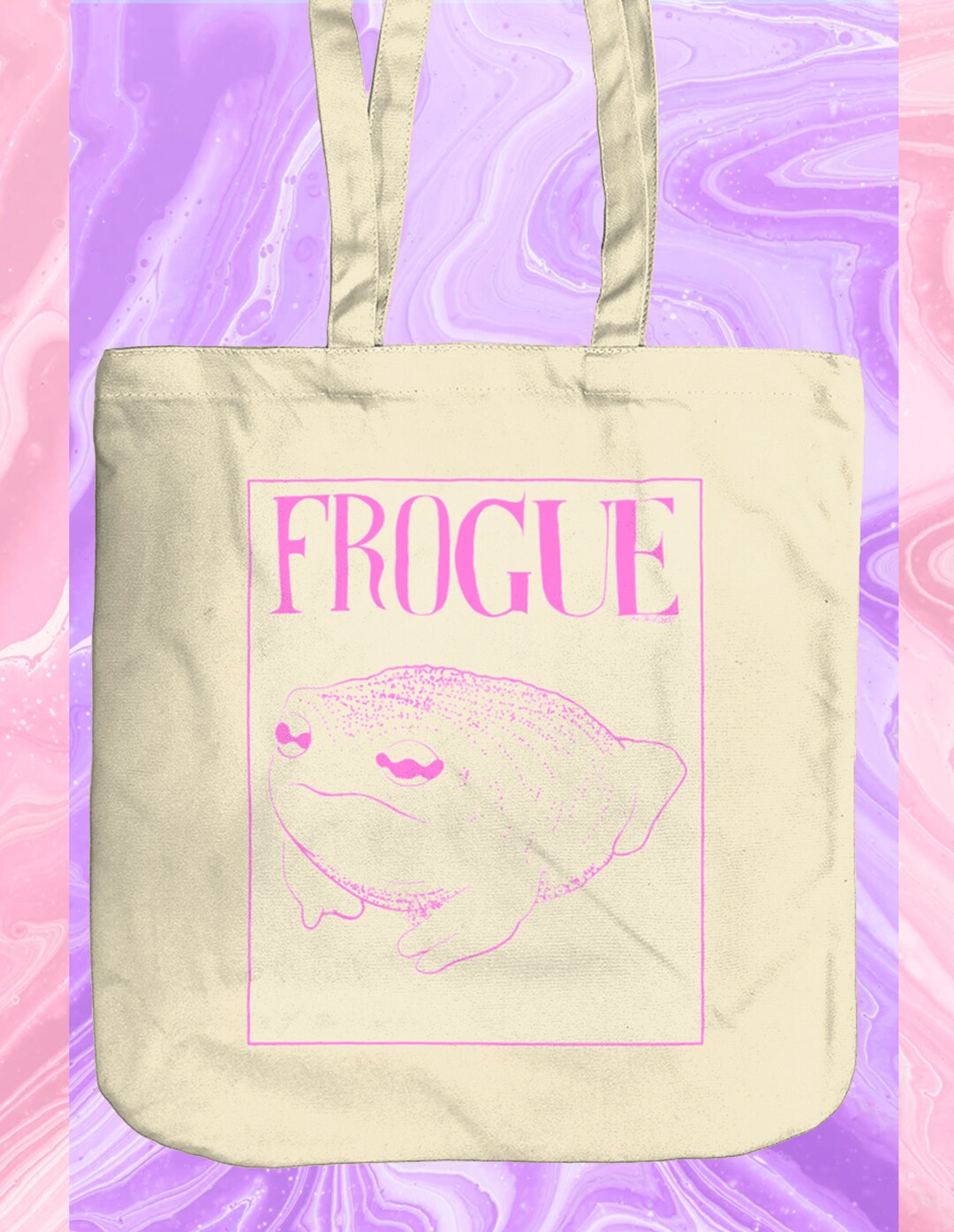 Frogue Vogue High Fashion Frog Meme Kawaii Tote Bag - Etsy UK
