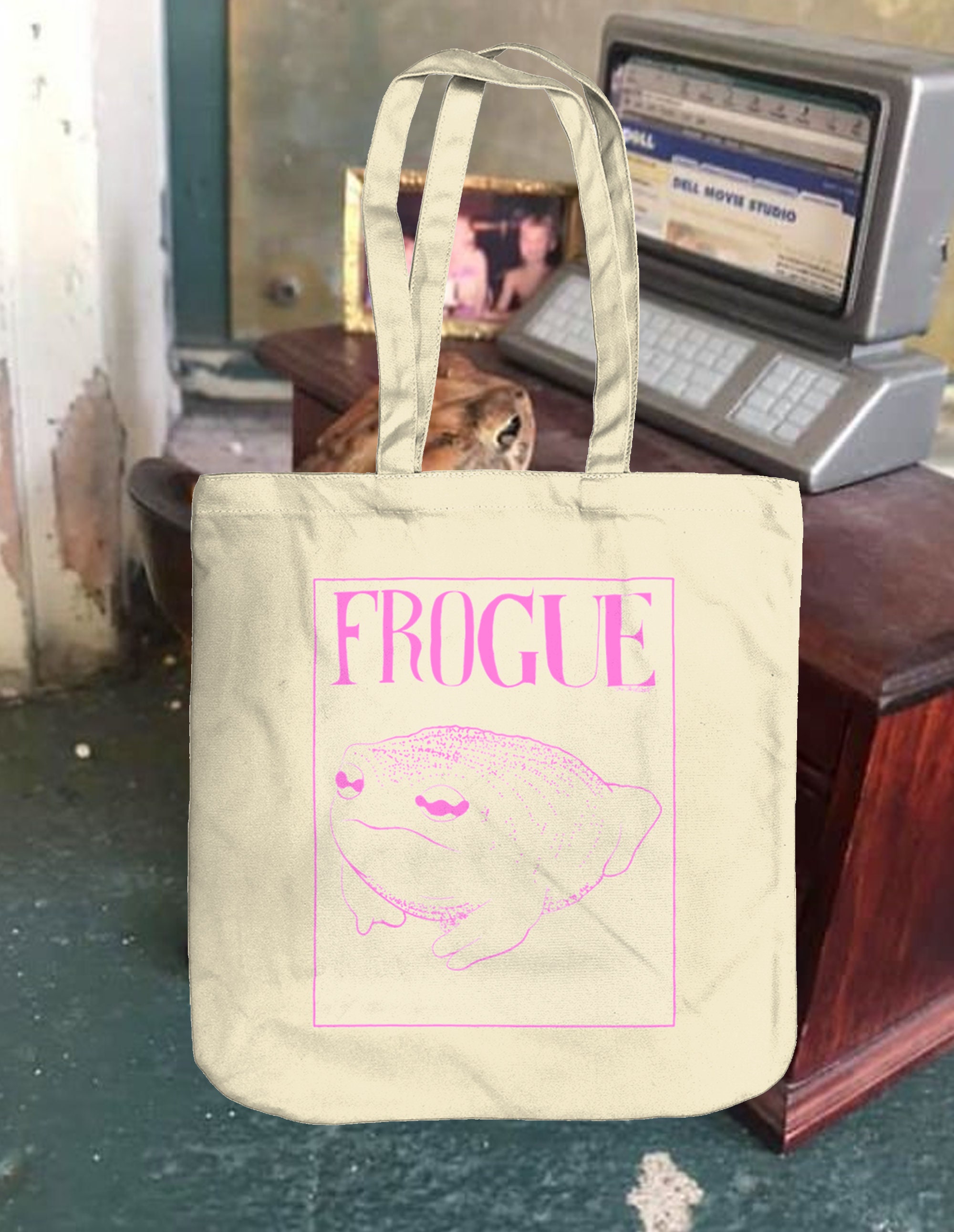 Frogue Vogue High Fashion Frog Meme Kawaii Tote Bag - Etsy UK