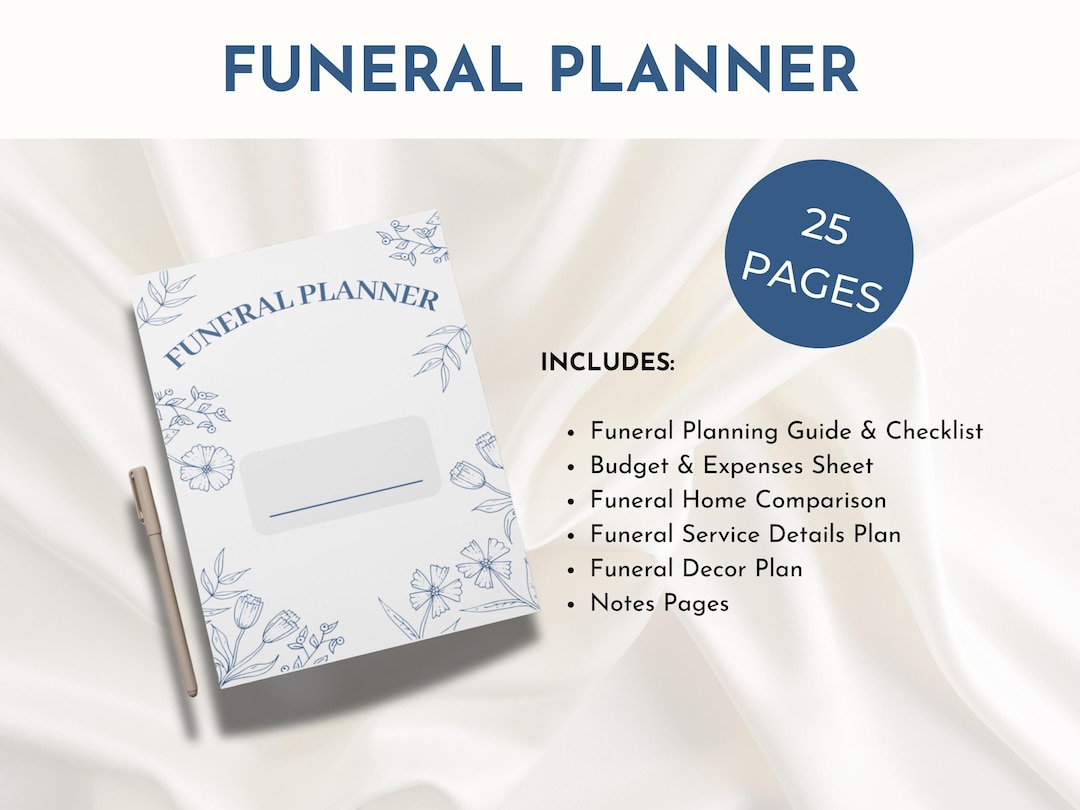 Memorial Planner Memorial Digital Planner End of Life Planner Binder ...