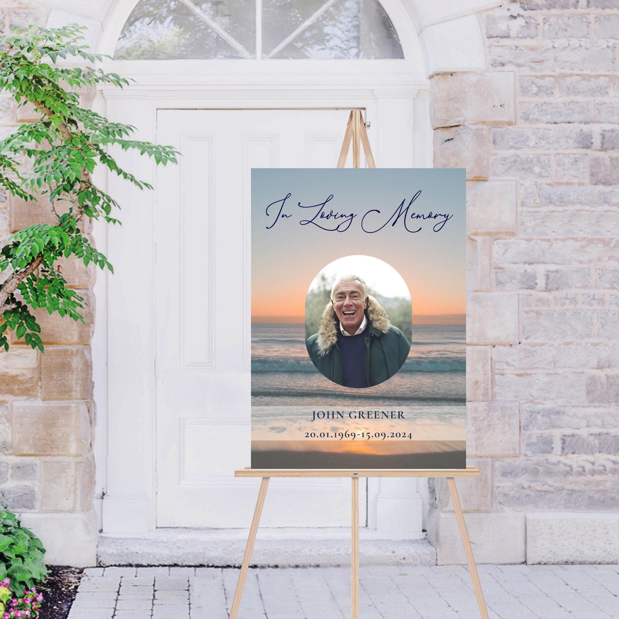 Memorial Funeral Welcome Sign Beach Funeral Poster Photo Collage ...