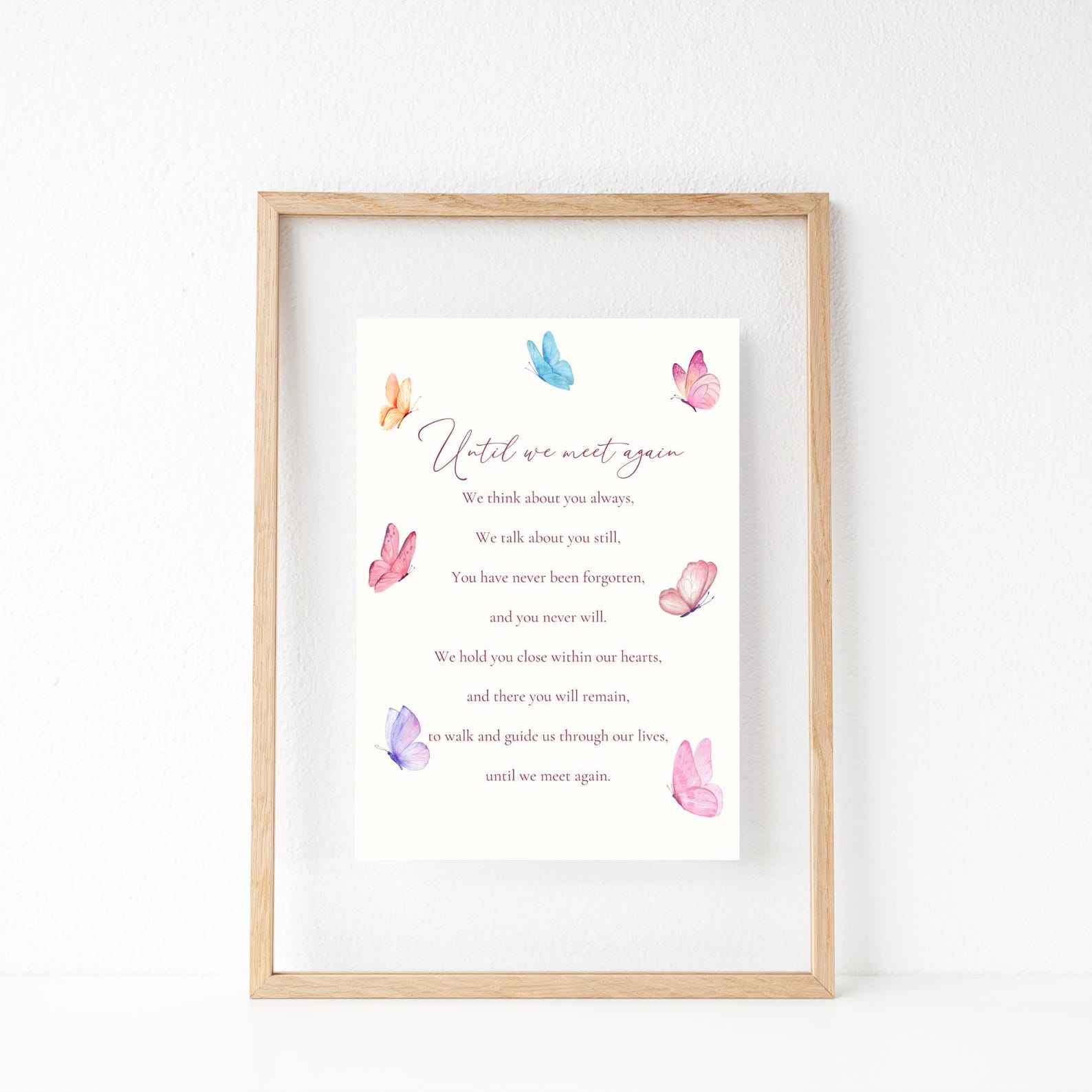 Poem Memorial Butterfly Funeral Poems for Mom Memorial Poem Memorial ...