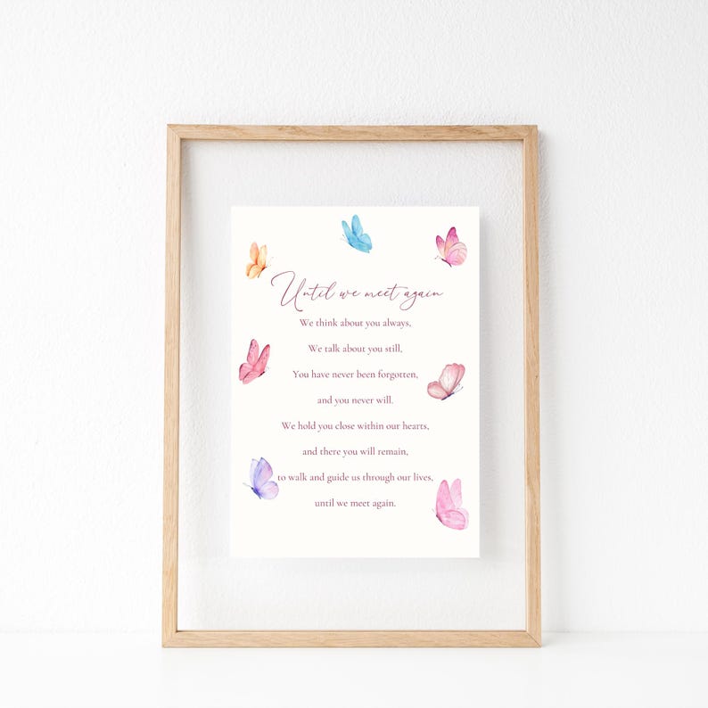 Poem Memorial Butterfly Funeral Poems for Mom Memorial Poem Memorial ...