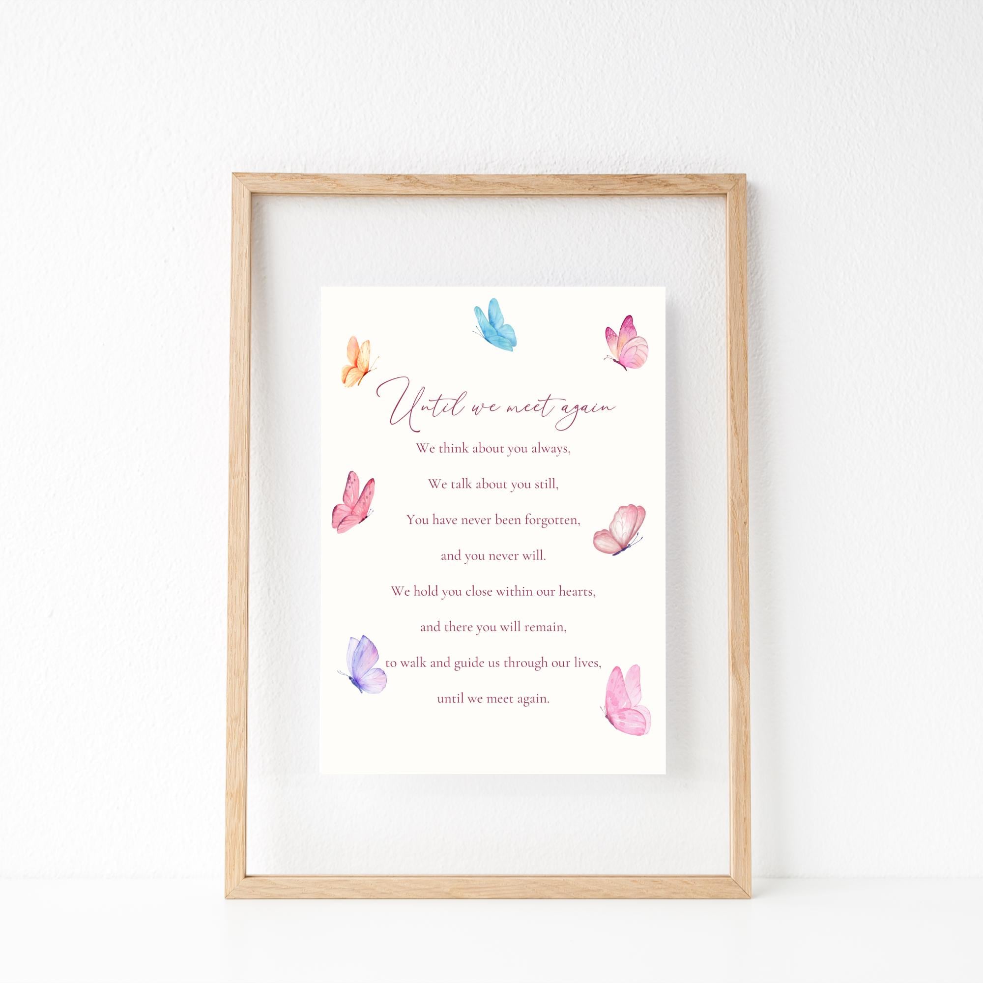 Poem Memorial Butterfly Funeral Poems for Mom Memorial Poem Memorial ...
