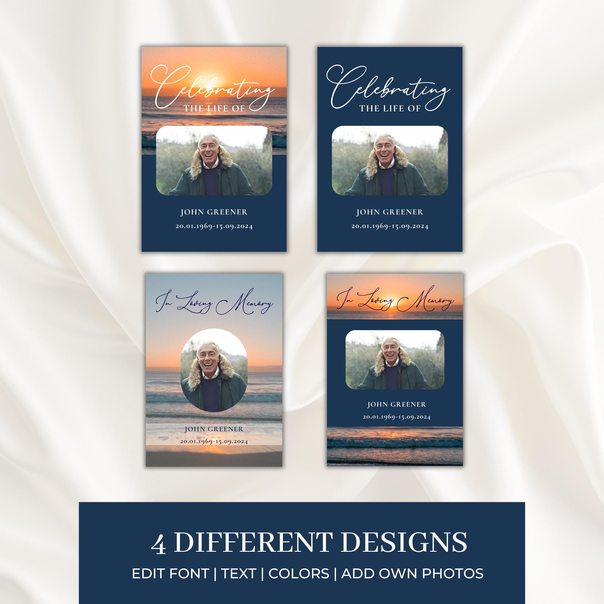 Memorial Funeral Welcome Sign Beach Funeral Poster Photo Collage ...