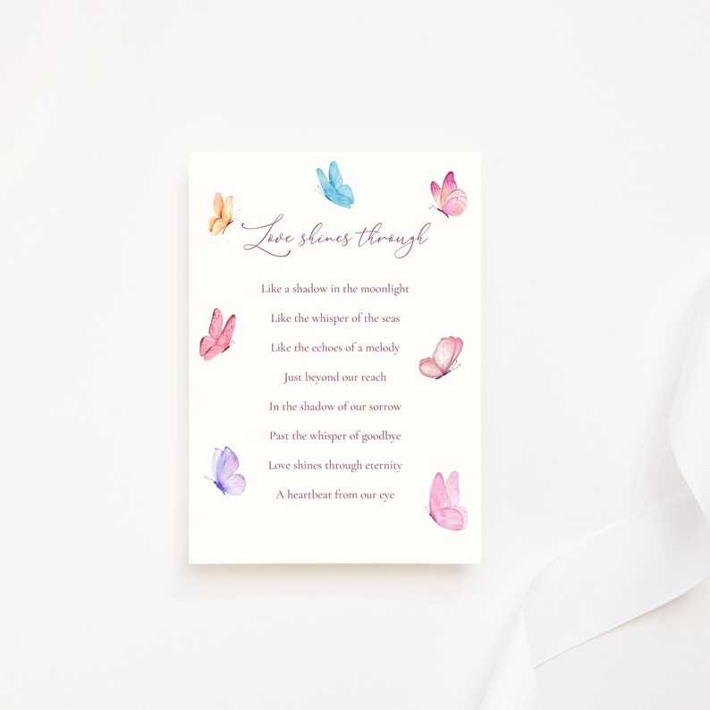 Poem Memorial Butterfly Funeral Poems for Mom Memorial Poem Memorial ...