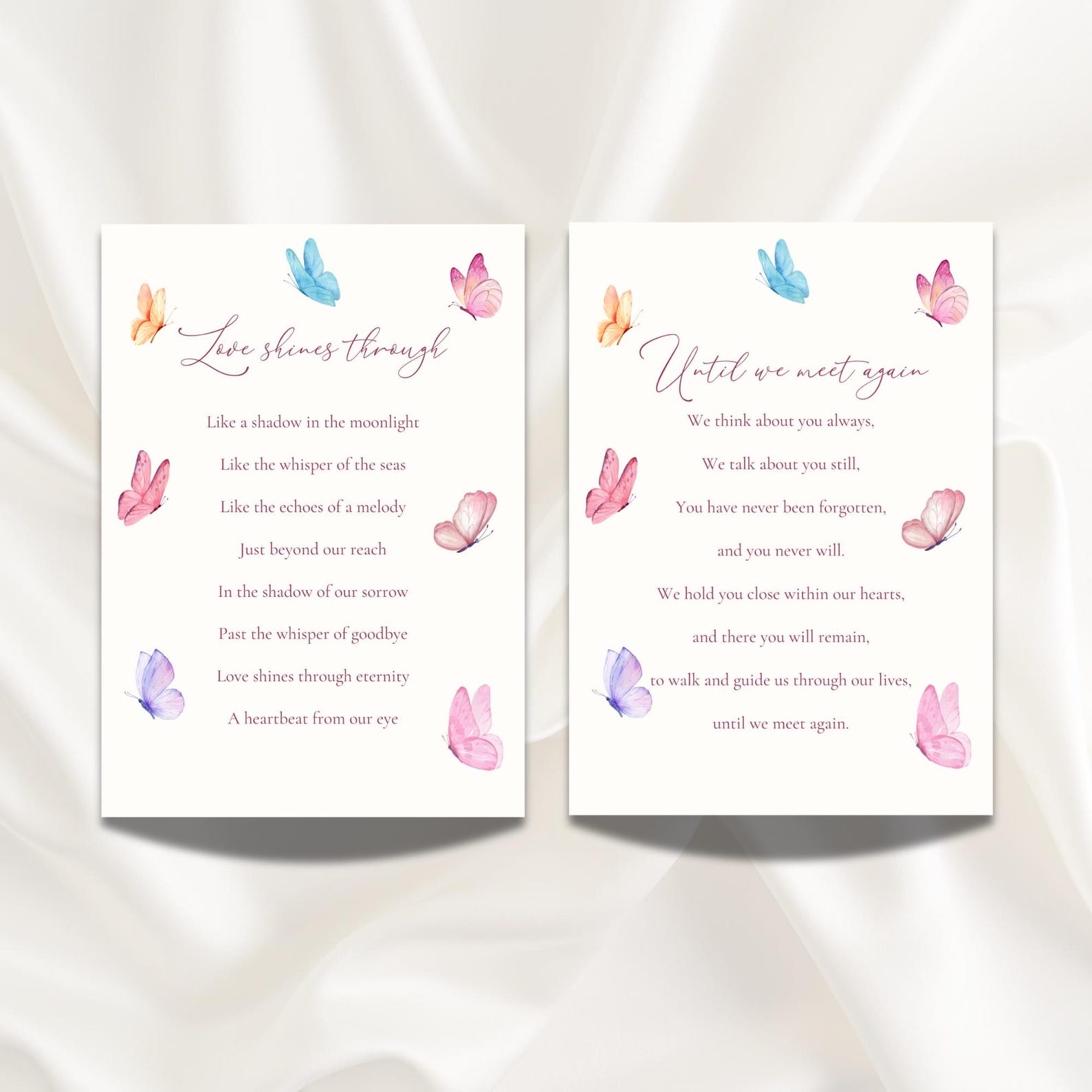Poem Memorial Butterfly Funeral Poems for Mom Memorial Poem Memorial ...