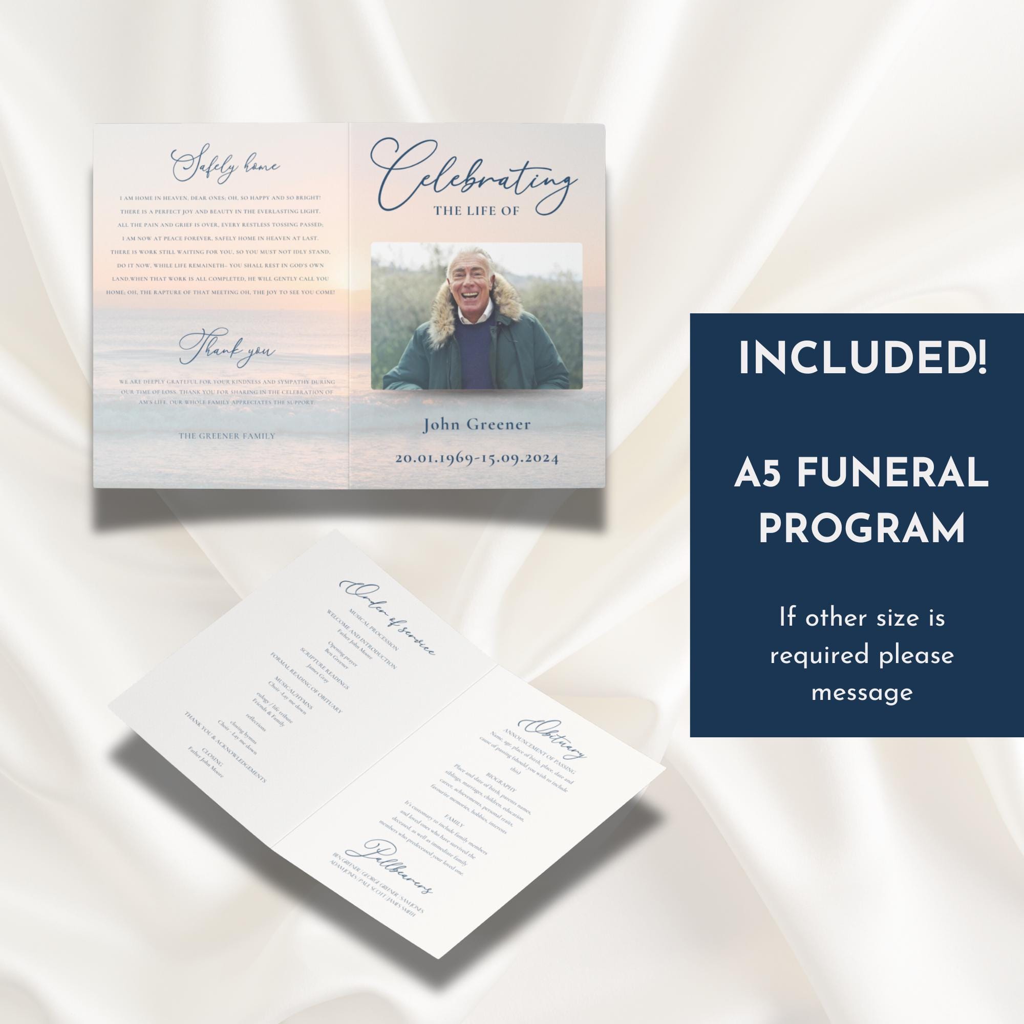 Memorial Funeral Welcome Sign Beach Funeral Poster Photo Collage ...