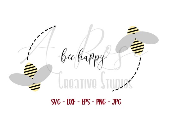 Bee Happy Svg Spring Svg Bee Spring Image Files Honey Bee | Etsy