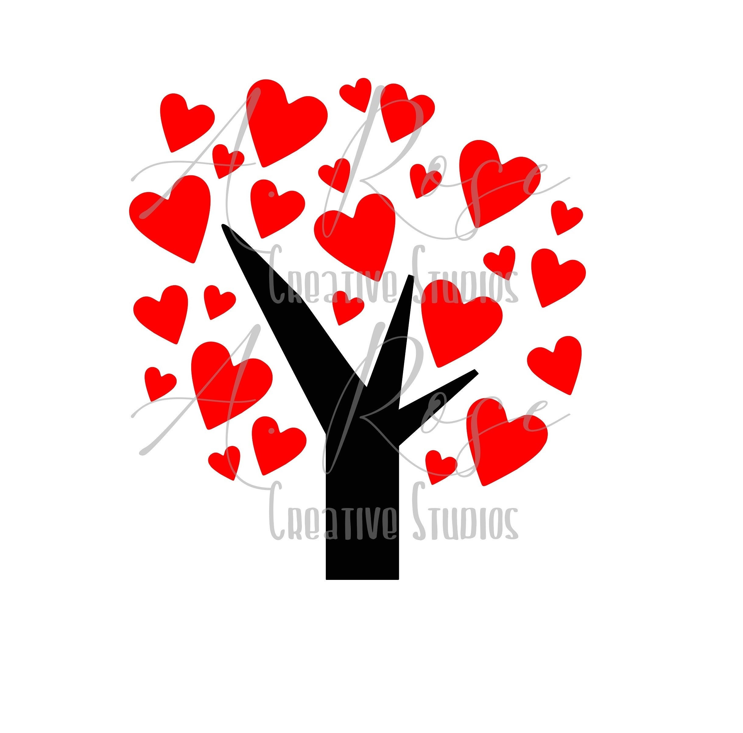 Valentine's Day SVG, Heart Tree Svg, Valentine's Day Cut Files Cricut ...