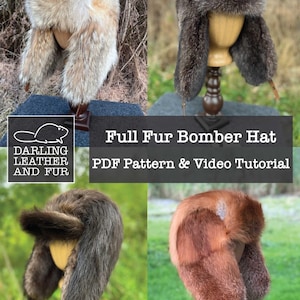 PDF Full Fur Bomber Hat Pattern & Video Tutorial - Etsy