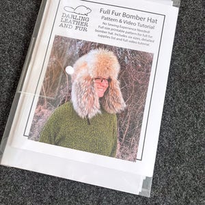 PRINTED PATTERN* Full Fur Bomber Hat Pattern & Video Tutorial - Etsy