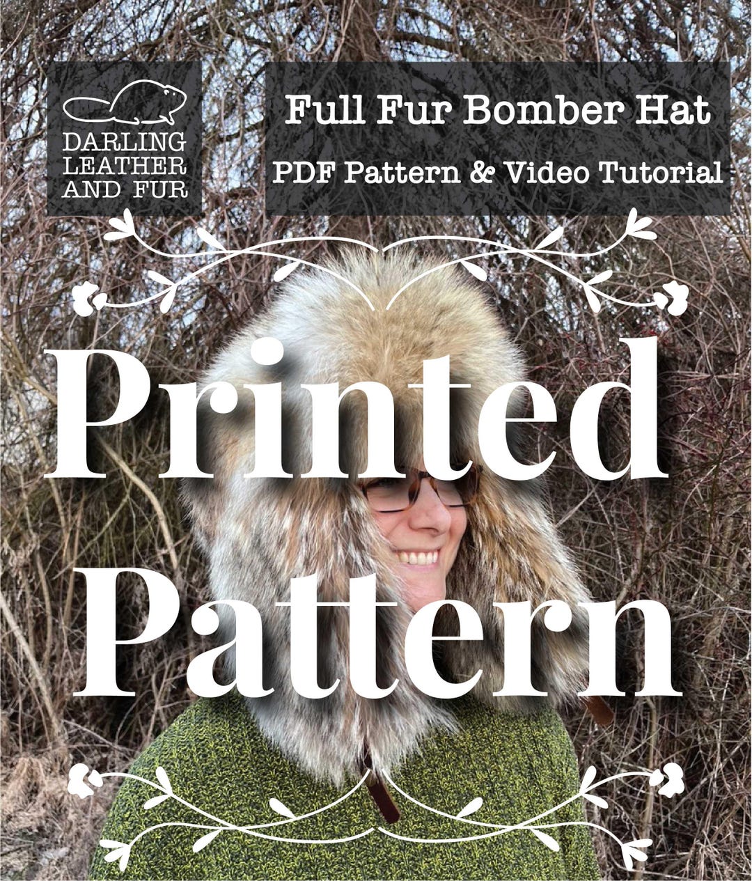 PRINTED PATTERN* Full Fur Bomber Hat Pattern & Video Tutorial - Etsy
