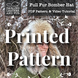 PRINTED PATTERN* Full Fur Bomber Hat Pattern & Video Tutorial - Etsy