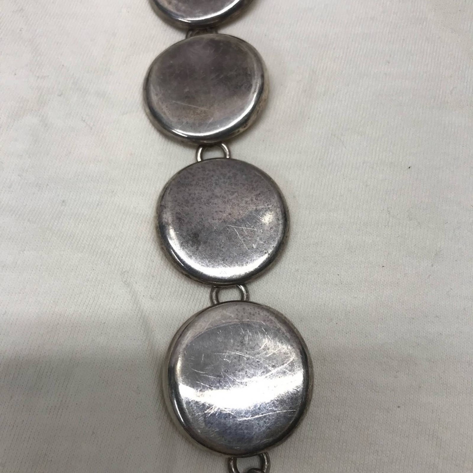 Vintage Taxco Mexico ATI Sterling Silver 925 Circle Panel Toggle ...