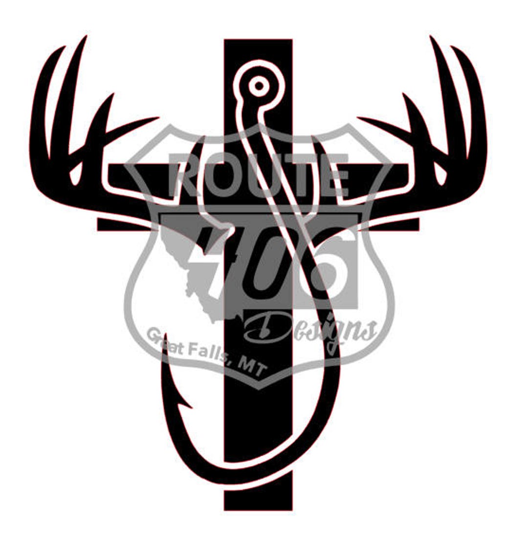 Hunt Fish & Faith SVG and STUDIO3 Cut File - Etsy