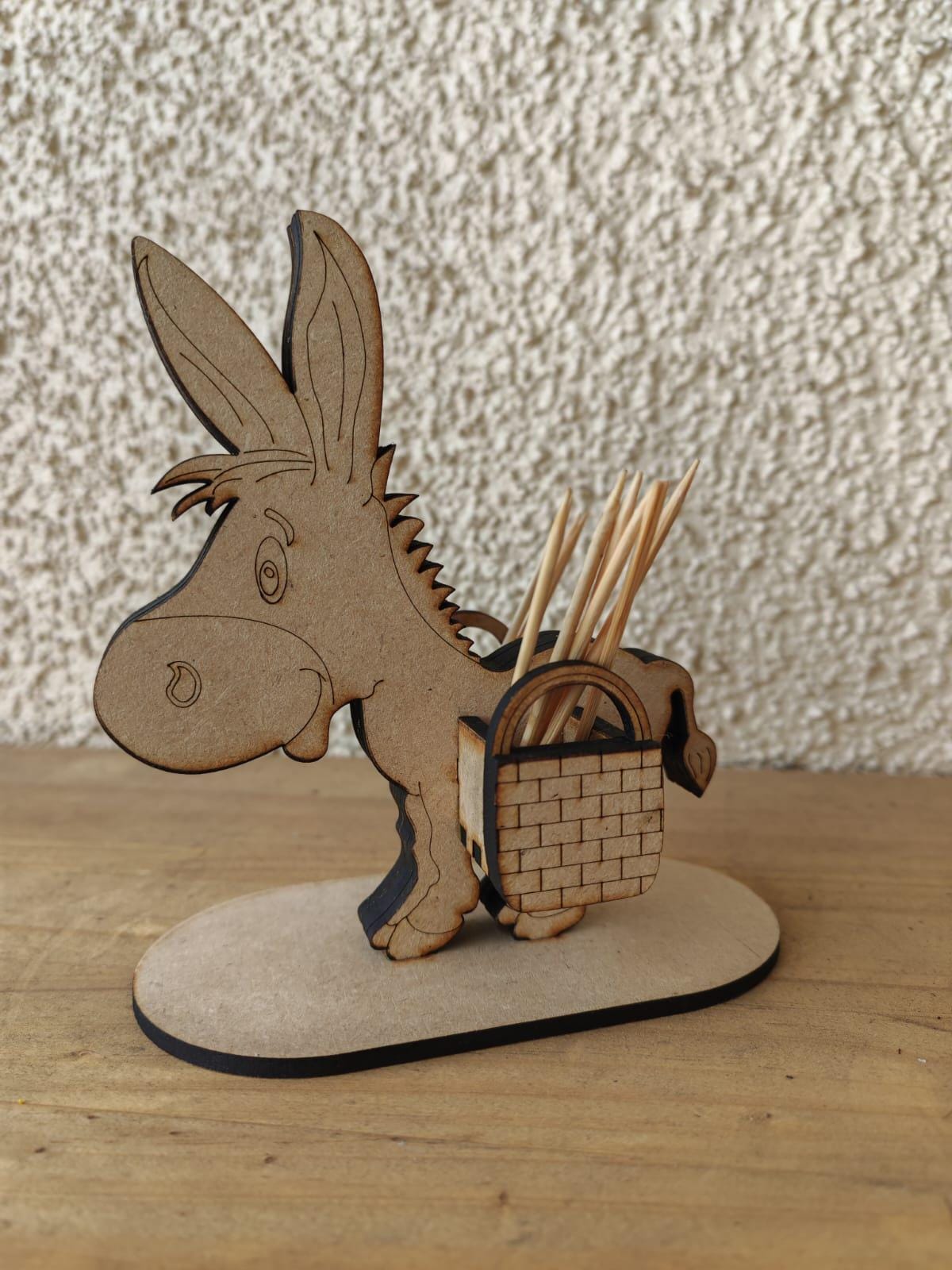 Wooden Donkey Toothpick Holder, Laser Cut Files, Mini Wooden Toothpick ...