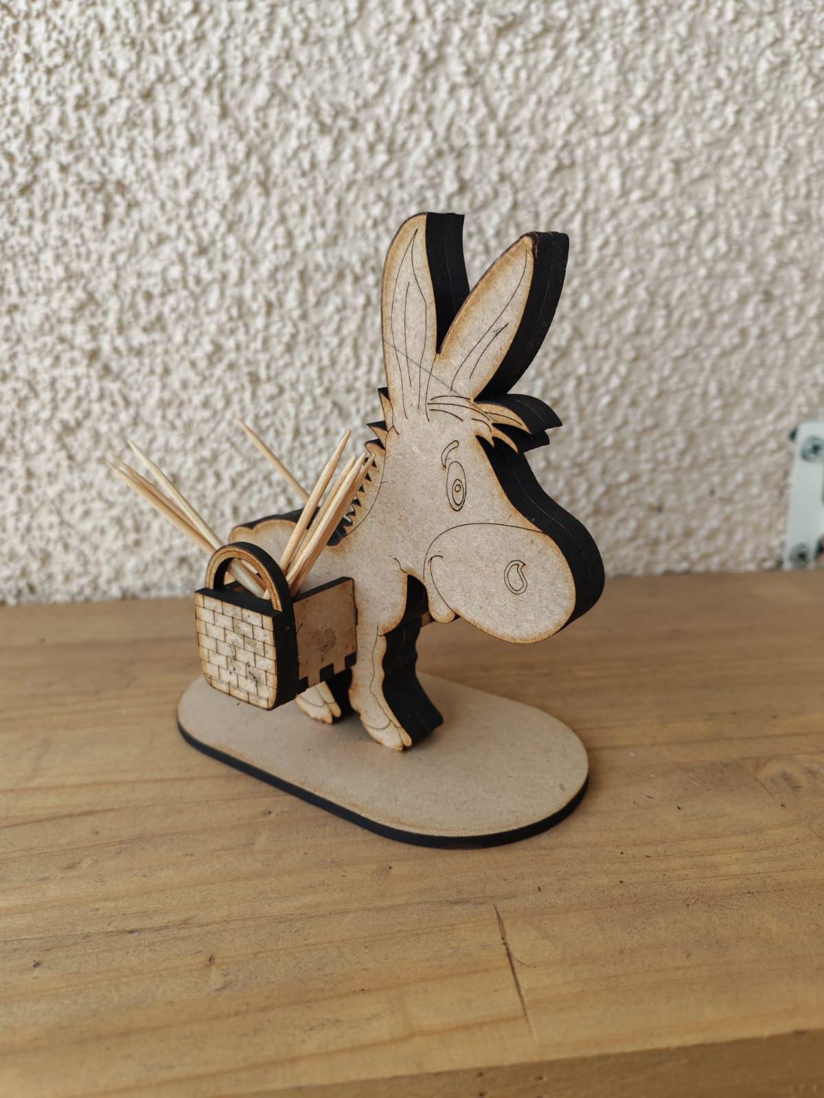Wooden Donkey Toothpick Holder, Laser Cut Files, Mini Wooden Toothpick ...