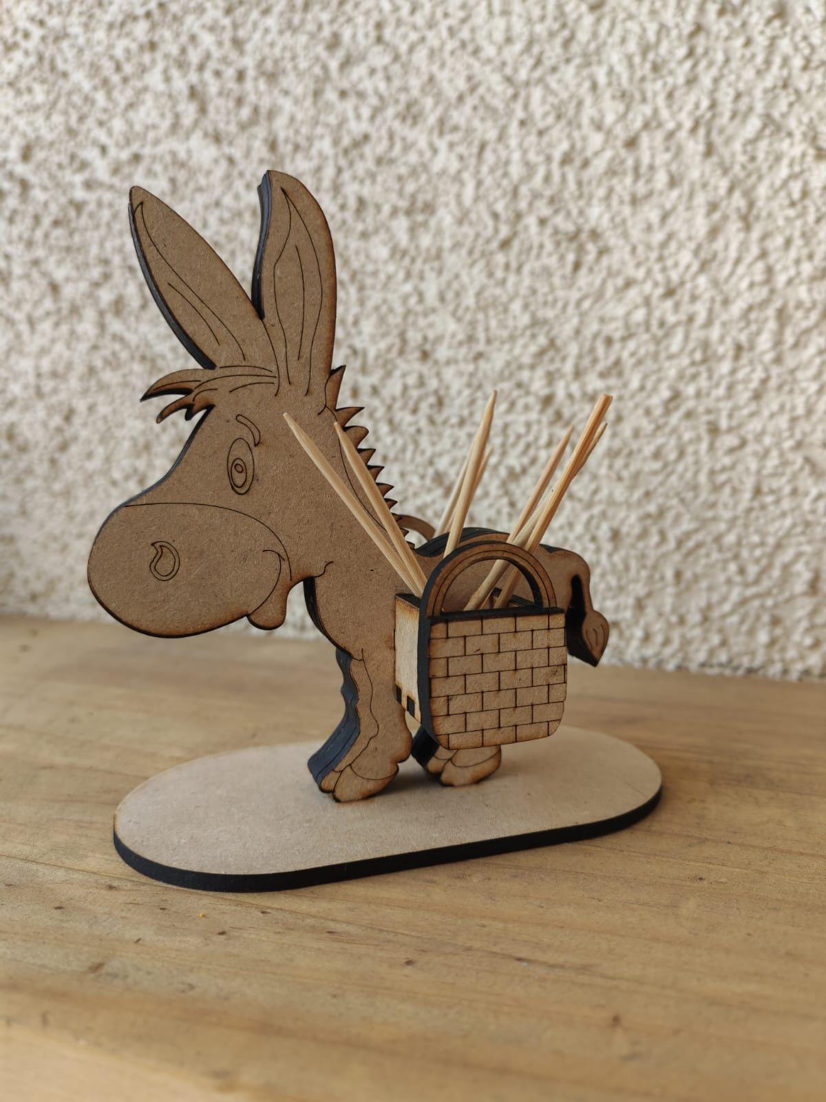 Wooden Donkey Toothpick Holder, Laser Cut Files, Mini Wooden Toothpick ...
