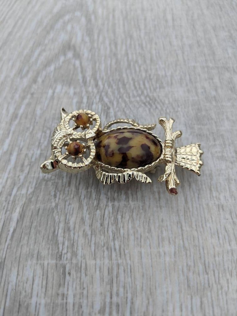 1960s Gerry's Tortoise Shell Colored Cabochon and Gold - Etsy