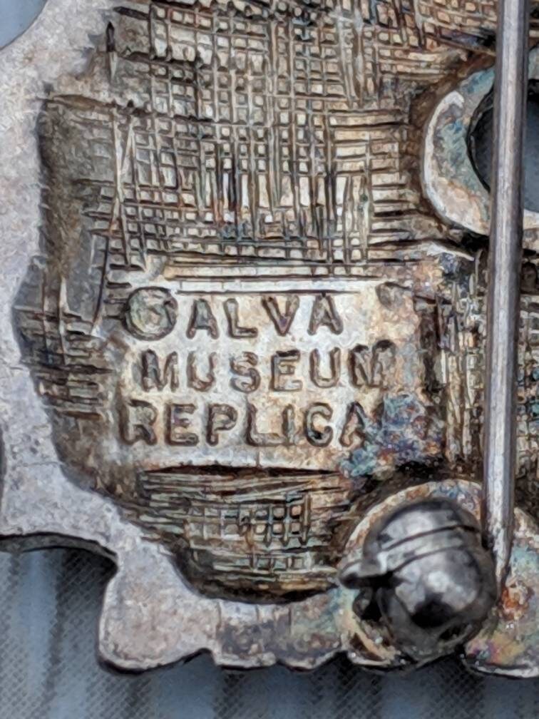 Alva Musuem Replicas 18th Century Nordic Silver Plated Dolphin Brooch ...