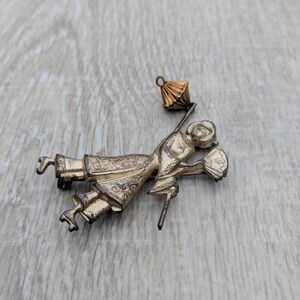 Lang Sterling Silver and Gold Vermeil Japanese Figural Brooch - Etsy