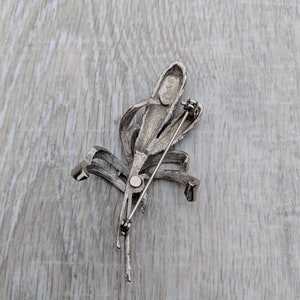 Pastelli Matte and Glossy Finish Silver Tone Hyacinth Brooch - Etsy