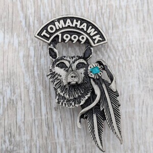 Lady Hawk 1999 Tomahawk Motorcycle Rally and Ride Pewter and Turquoise ...