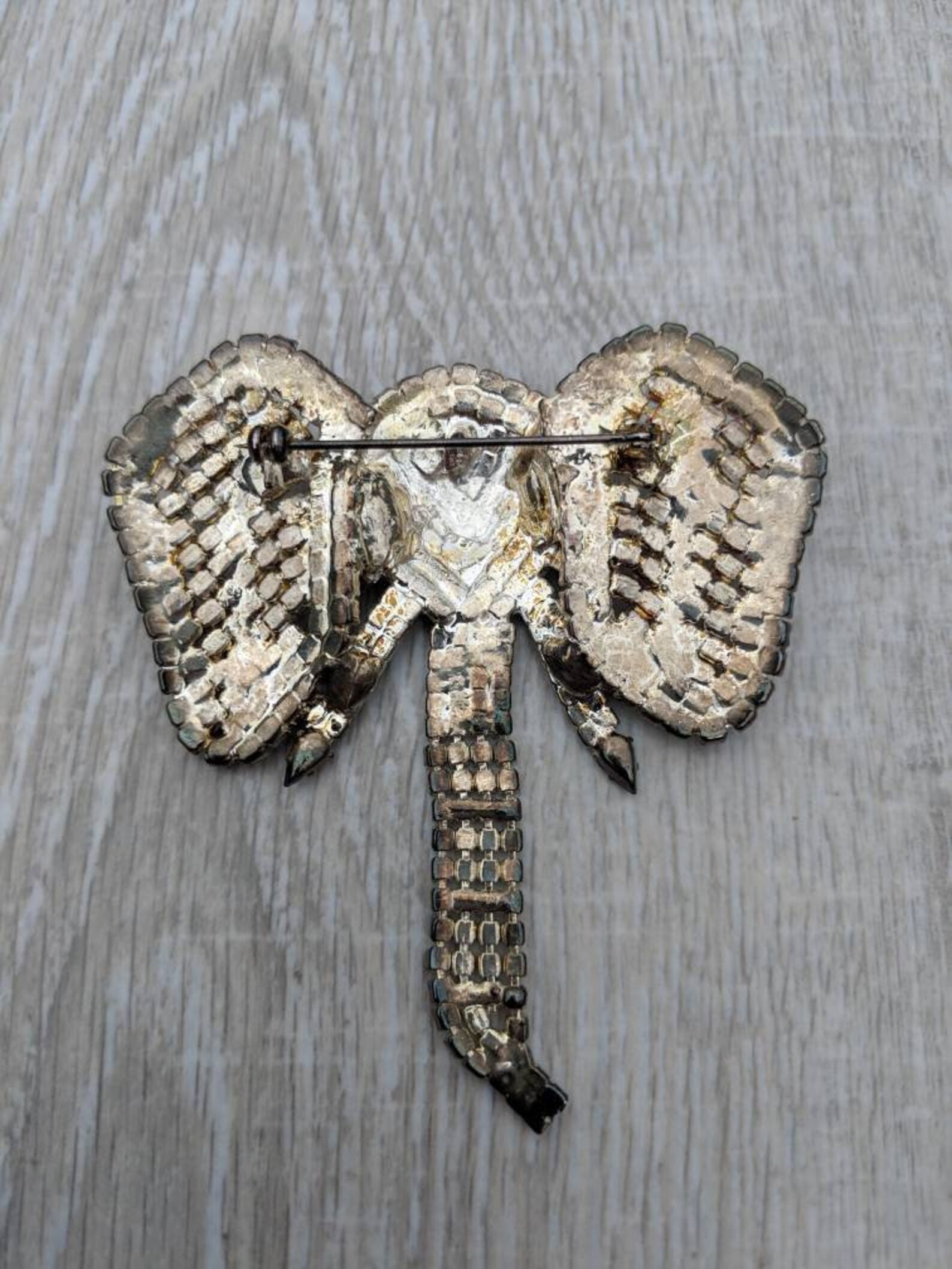 Giant Rhinestone Elephant Statement Brooch With Articulated - Etsy