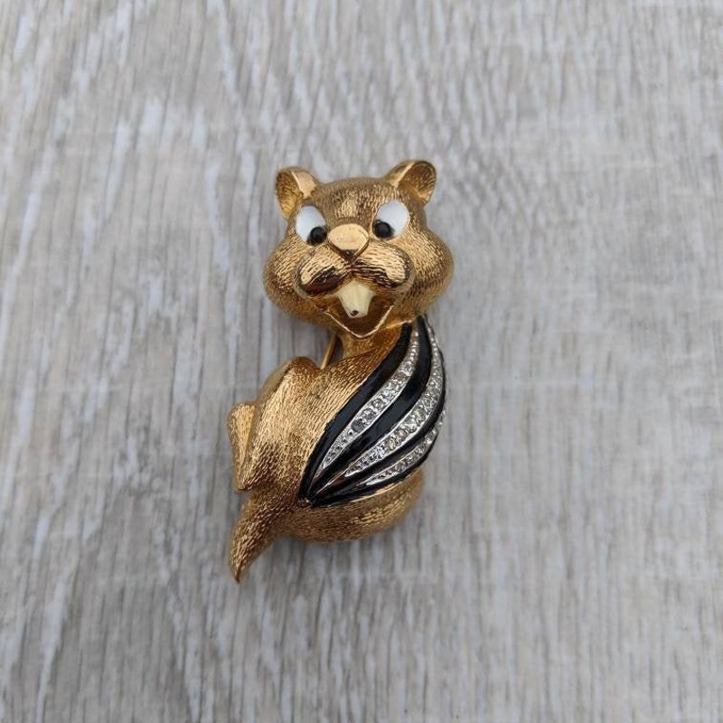 Brooch With Chipmunk - Etsy