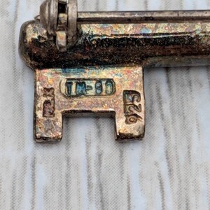 Mexico Sterling Silver Skeleton Key Brooch - Etsy