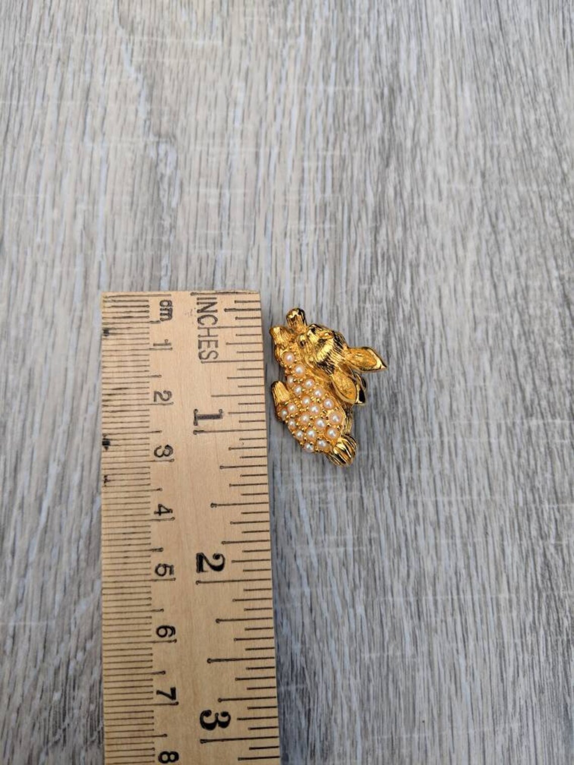 Avon Gold Tone and Faux Seed Pearl Rabbit Lapel Pin | Etsy