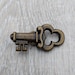 Bronze Tone Clover Top Skeleton Key Lapel Pin - Etsy