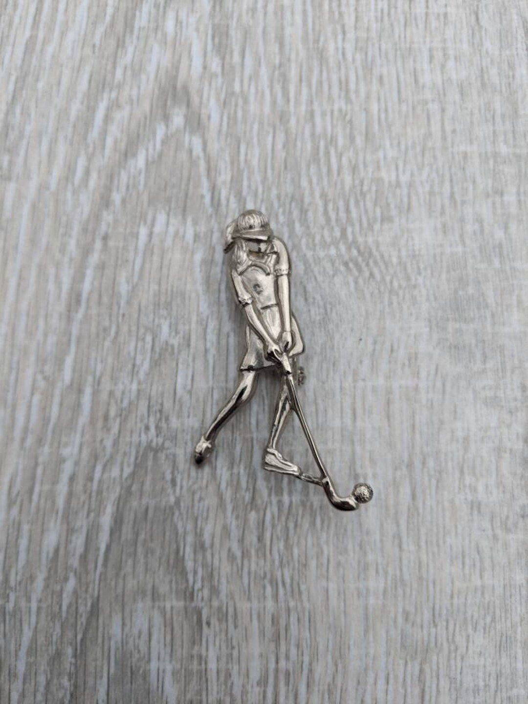 Navika Silver Tone Golfer Brooch - Etsy