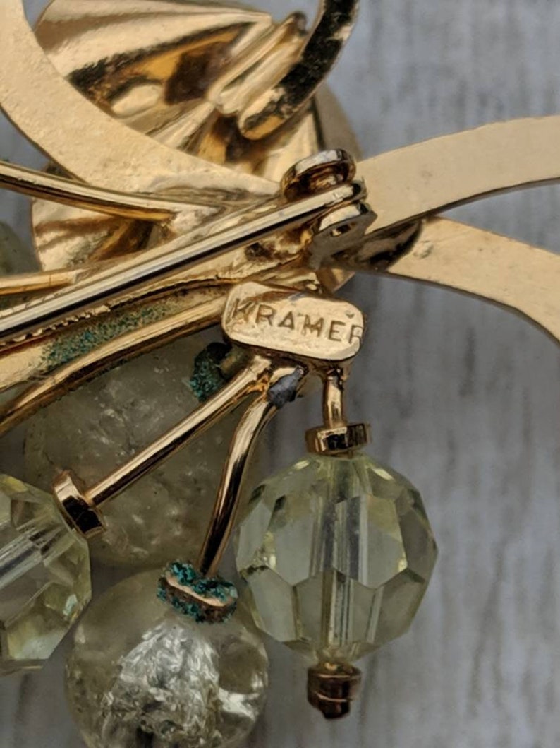 1940s Kramer Pale Yellow Enamel Aurora Borealis and Amber - Etsy