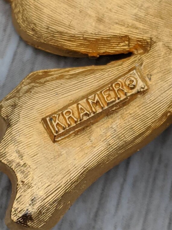 Large Kramer Midcentury Butter Yellow and Black Ename… - Gem