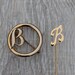 Set of Gold Tone Letter B Monogram Initial Brooch and Monet Stick Pin ...