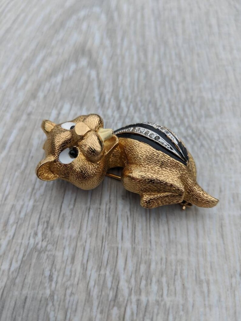 Jomaz (mazer Brothers) Midcentury Rhinestone, Enamel, and Gold Tone ...