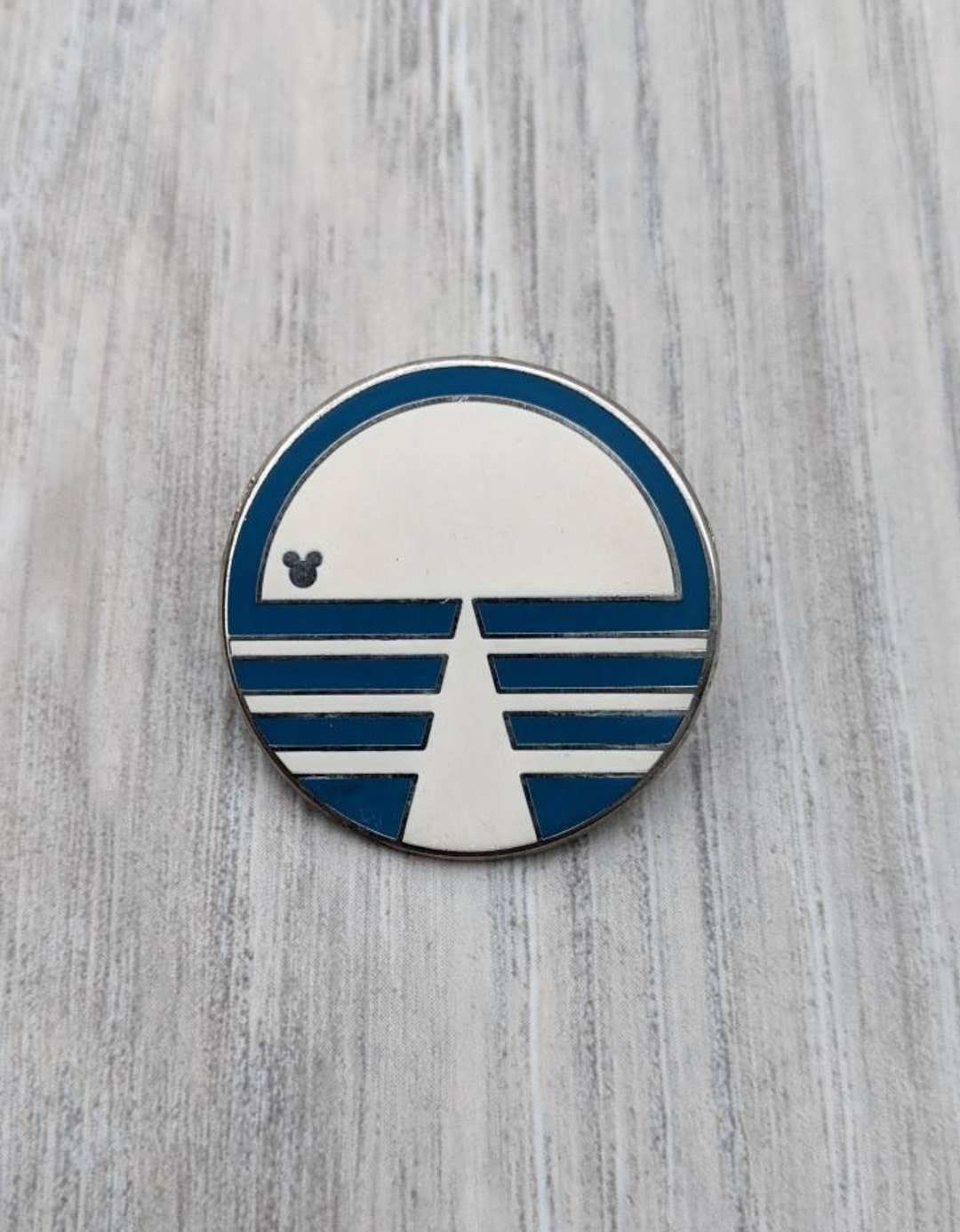Navy Blue and White "hidden Mickey" Pin - Etsy