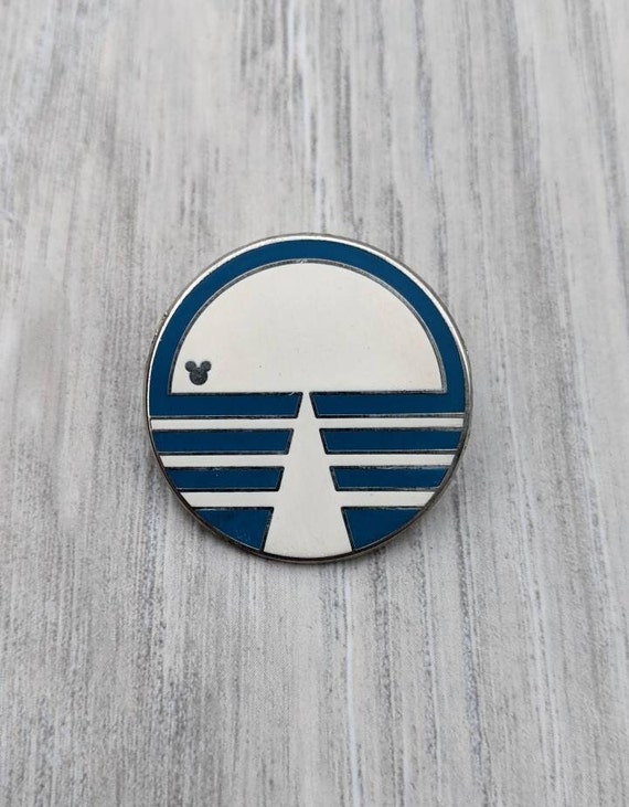 Navy Blue and White hidden Mickey Pin - Etsy