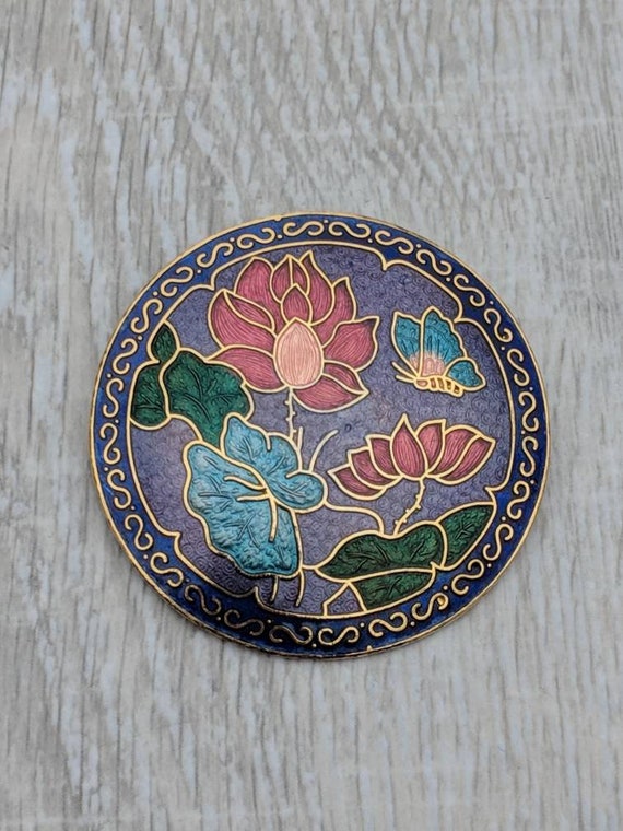 Colorful Cloisonné Enamel Hibiscus Flowers and Butter… - Gem